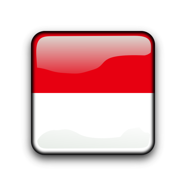 Indonesia vector flag button | Free SVG